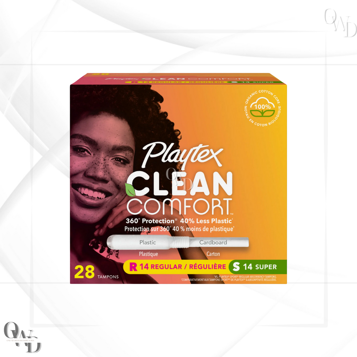 Playtex Clean Comfort Unscented Tampons, Multipack Regular & Super 28c ...